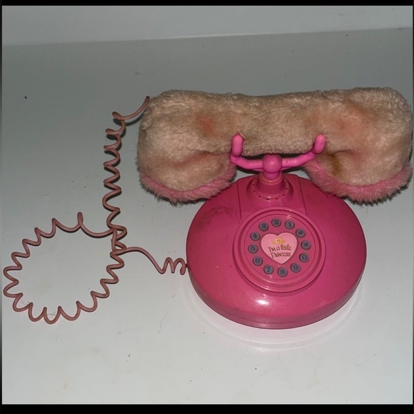 Disney | Other | Disney Im A Little Princess Heartvintage Pink Fuzzy ...